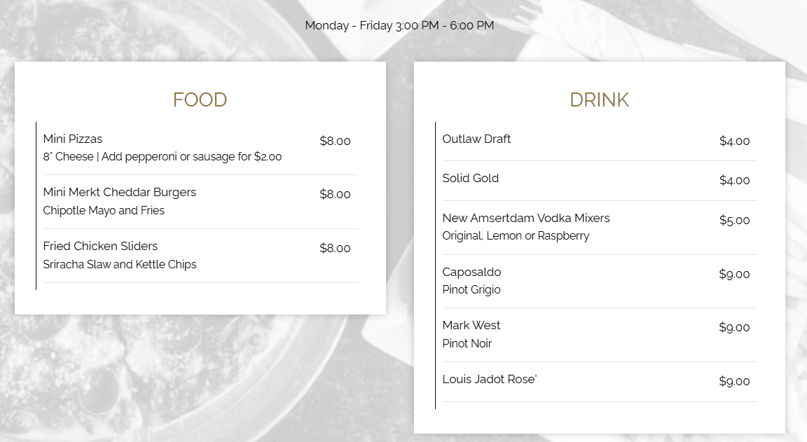 New Line Tavern in West Loop Happy Hour - HHRevolution